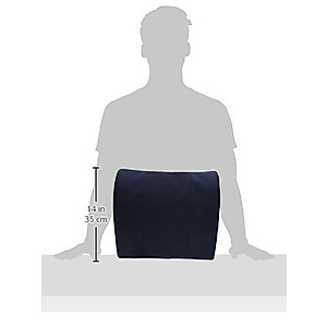 DMI Lumbar Support Pillow for Chair to Assist with Back Support with Removable Washable Cover to Ease Lower Back Pain and Discomfort while Improving Posture,14 x 13 x 5,Contoured Foam,Premium,Navy