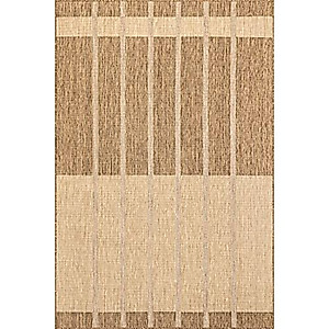 nuLOOM Maria Contemporary Striped Indoor/Outdoor Area Rug, 8' x 10', Beige