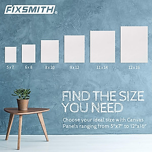 FIXSMITH Canvas Boards for Painting 8x10 Inch, Super Value 24 Pack Paint Canvases, White Blank Canvas Panels, 100% Cotton Primed, Painting Art Supplies