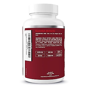 Essential Elements Omega-3 Fish Oil Supplement with EPA & DHA | Fatty Acids for Immune, Heart & Cognitive Support | 60 Softgels