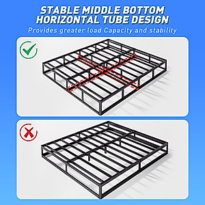 NONOSAMA Queen-Box-Spring, 9 inch Box Spring for Queen Bed，Metal High Profile Box Spring Queen,Mattress Foundation,Easy to Assemble,Heavy Duty,No Squeaky