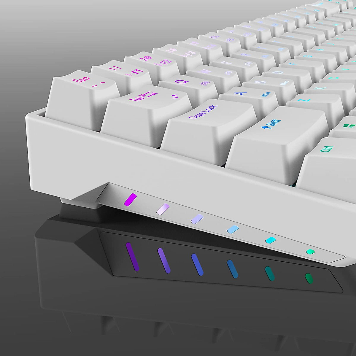 RK ROYAL KLUDGE RK71 Wireless/Wired Mechanical Keyboard and 7200 DPI Gaming Mouse, 71 Keys RGB Red Switch Hot Swappable Compact Gaming Keyboard for Win/Mac