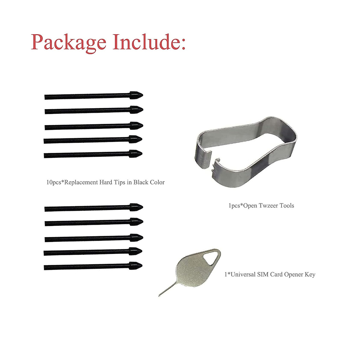 (2 Pack) Stylus s Pen Nibs/Tips Replacement for Samsung Galaxy Tab S6 Lite 10.4 inch SM-P610 SM-P615 2020 and Tab S6 T860 T865 10.5inch -Black