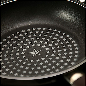 Happycall 5 Layer Diamond Nonstick Pan and Wok 3-piece Set, 11inch, PFOA-Free, Cookware Set, Dark Brown