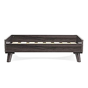 Furhaven Large Mid-Century Modern Style Elevated Dog Bed Frame - Gray Wash, Large