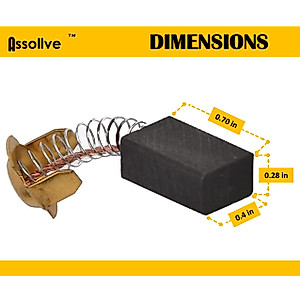 8PCS Durable N398321 N088403 Replacement Carbon Brushes Compatible with DWP849, DWP849X, DWP849X-BR, Replace N398321 N088403