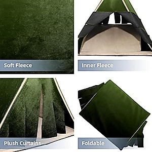 RATGDN Small Pet Hideout Olive Green Hamster House Guinea Pig Playhouse for Dwarf Rabbits Hedgehogs Chinchillas