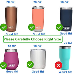 AILUXUAN Tumbler Lids Spillproof 20 Oz,2 Replacement Lids for 20 oz YETI Rambler,BPA Free & Straw Friendly,Spill-proof Lids,Covers for 20 Ounce Tumbler Cup(20 oz, 2 Pack)