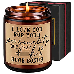 LEADO Scented Candles - Funny Gifts for Men, Naughty Gifts for Him - Boyfriend Gifts, Husband Gifts, Fiance Gifts - Anniversary, Fathers Day, I Love You, Birthday Gifts for Men, BF, Couple, Guy, Gay