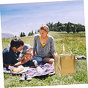 NOLITOY 4pcs Storage Hiking Tote Take Cake Thermal Practical Take-out Baking Delivery Picnic Back Zipper Heat Insulation Item Pizza Insulated Small Warmer Bags Cooler Aging Out