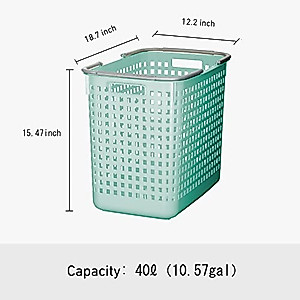 Like-it Laundry Basket, Storage, Square, Made in JAPAN, 40L, SCB-5, Mint blue