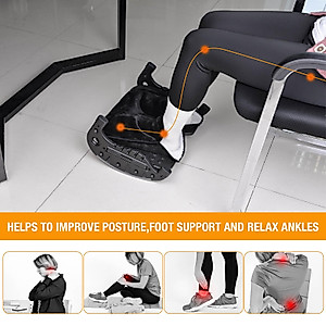 Scalebeard Rocking Foot Rest for Under Desk at Work,Two Mode of Use Footrest with Removable Warmer Feet Pocket for Home,Office,Gaming,Computer,Ergonomic Foot Stool with Massaging Beads for All Seasons