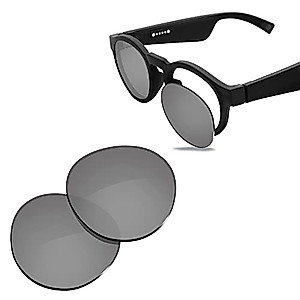 Glintbay 100% Precise-Fit Replacement Sunglass Lenses for Bose Rondo S/M BMD0005 - Polarized Metallic Silver Mirror