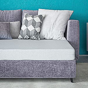 Classic Brands 4.5-Inch Plush Cool Gel Memory Foam Replacement Mattress for Sleeper Sofa Bed Full,White