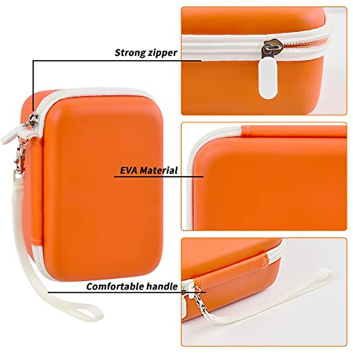 Travel Case Compatible with Yoto Mini – Kids Audio & Music Player, Holder Bag for Children’s Speaker Plays Audiobook Cards - Orange