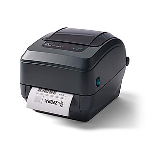 Zebra - GK420t Thermal Transfer Desktop Printer for Labels, Receipts, Barcodes, Tags, and Wrist Bands - Print Width of 4 in - USB, Serial, and Parallel Connectivity (Renewed)