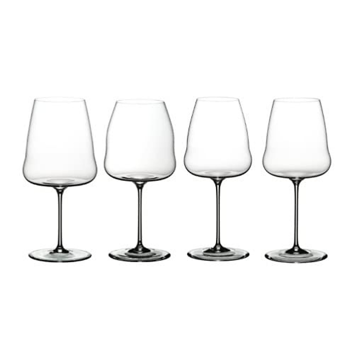 Riedel Winewings Tasting Wine Glass Set (4-Pack) Bundle with Wine Pourer and Large Microfiber Polishing Cloth (3 Items)