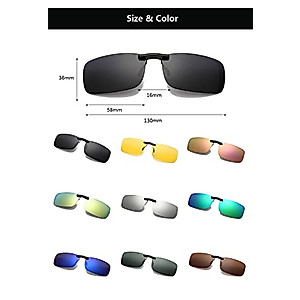 Flydo Polarized Clip Sunglasses for Prescription Eyeglasses-Clip on Sunglasses