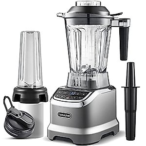AMZCHEF Smoothie Countertop Blender, 1800 W Professional Blender for Kitchen with 600ml Travel bottle, High-Speed Blender for Shakes, Smoothies, Ice Crushing, Frozen Fruits(Update)