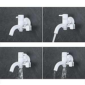 ifgswopq Toilet Douche Spray Kit Handheld Bidet Sprayer Toilet Bidet Shower Hose Brass Cold Water White Wall Mounted Toilet Jet Spray for WC