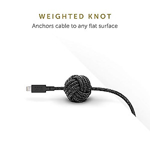Native Union Night Cable - 10ft Ultra-Strong Reinforced [MFi Certified] Durable Lightning to USB-A Charging Cable with Weighted Knot Compatible with for iPhone 14, iPhone 13 and Earlier (Cosmos)