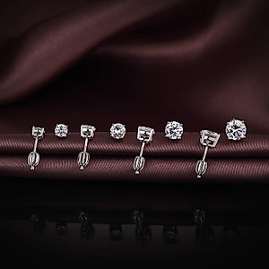 Earring Backs for Studs 925 Sterling Silver Earring Backs Lifters Screw Backs of Earrings Locking Earring Backs for Diamond Earrings Locking Earring Backs Replacement