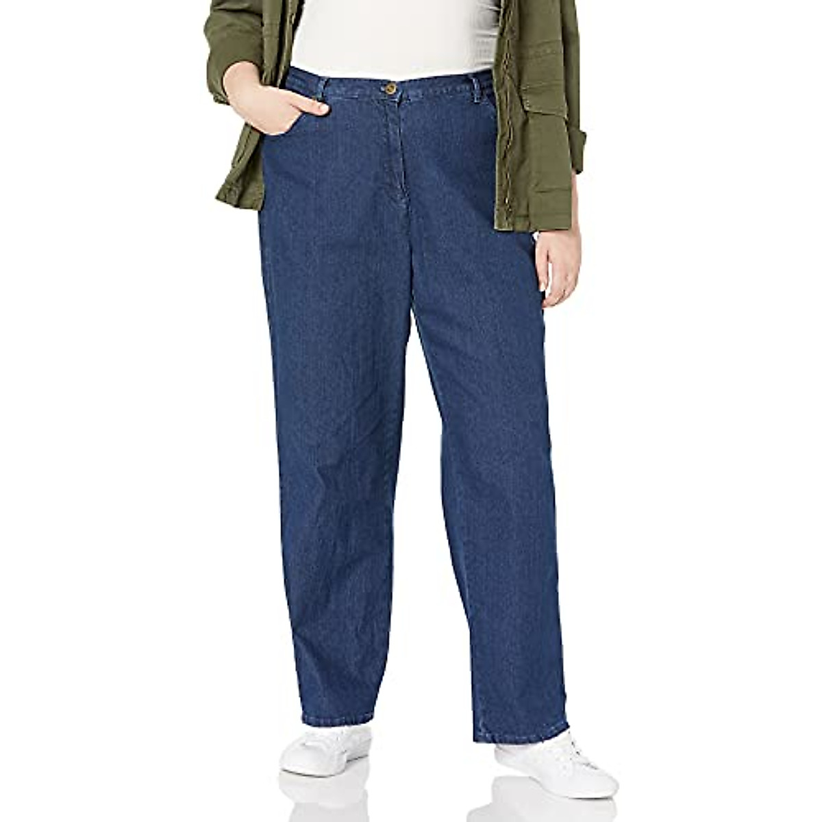 Ruby Rd. womens Plus-size Classic 5-pocket Fly Front Denim Jean Pants, Indigo, 16 US