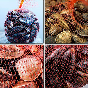 MJJLT Sajid Rana 100pcs 14.5'' Red Reusable Nylon Mesh net Produce Grocery Toys Fruits Vegetables Storage Poly Bags