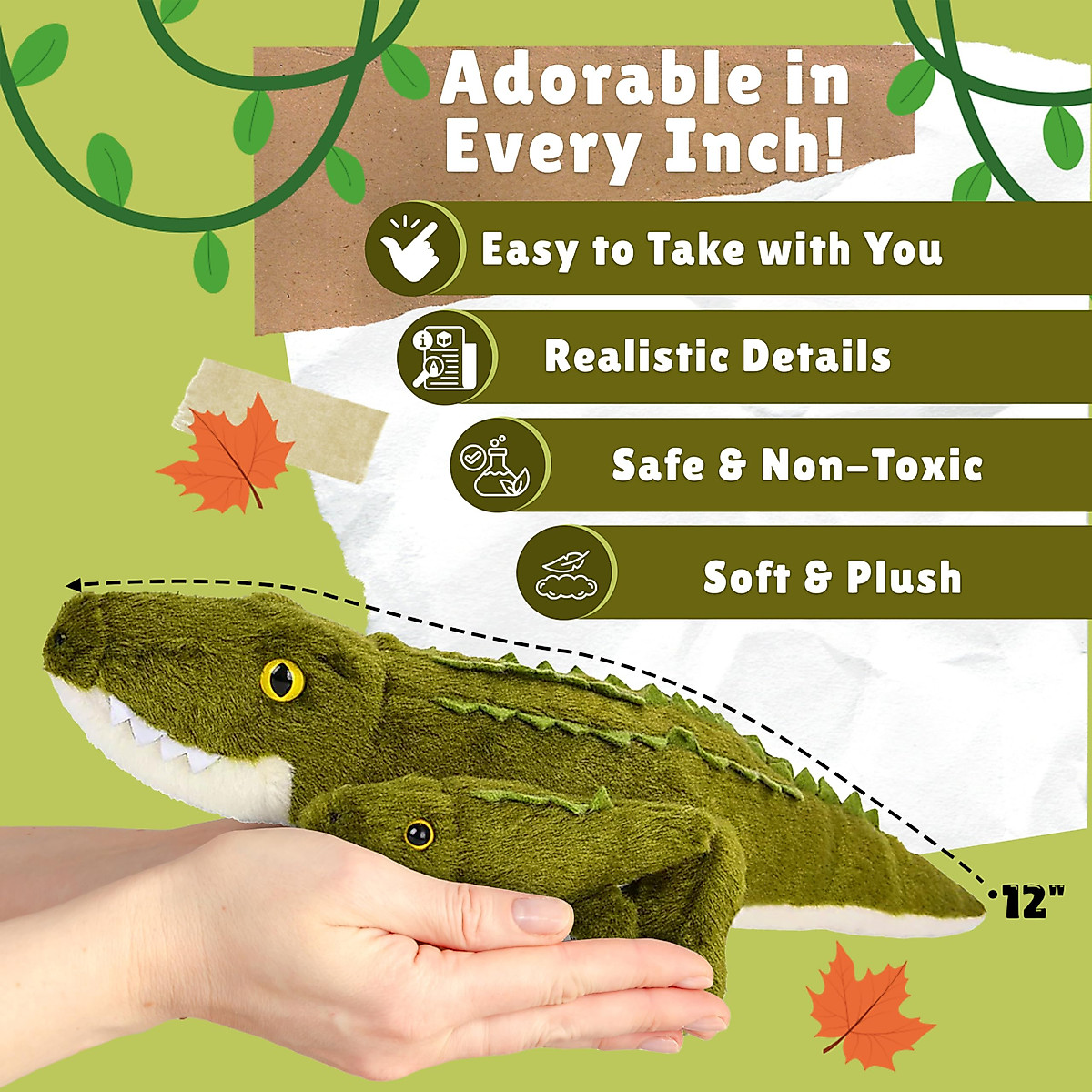 Forest & Twelfth Mom & Baby Mini River Otter, Stuffed Animals for Kids, Baby Shower Decorations, Nursery Decor, River Animals for Toddlers, Stuffed River Otter, Soft, Plush Toy (River Otter)