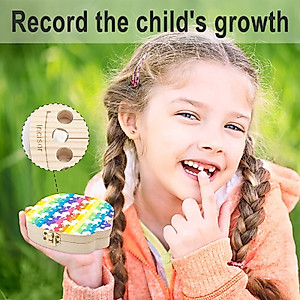 SUNYION Unicorn Baby Tooth Box Holder Keepsake Wooden Kids Tooth Fairy Boxes For Lost Tooth Boys Girls Children Cute Tooth Container Baby Birthday Gift