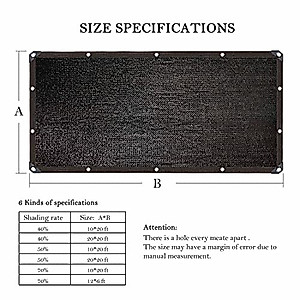 Tronssien 70% Black Shade Cloth, 12 x 6 FT Garden Sun Shade Netting. Durable Mesh Tarp with Grommets, Shading Anti for Garden, Greenhouse, Plants Growing, Outdoor Barbecue,Pergola etc.