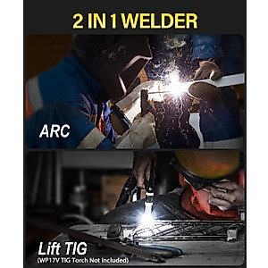 HZXVOGEN 140A Stick Welder, 110/220V ARC MMA Lift TIG Welding Machine with Hot Start Arc force Anti-Stick IGBT Portable Mini Welder Machine with Electrode Holder Cable Clamp