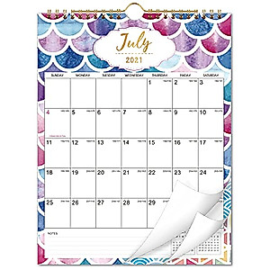 Calendar 2021-2022 - 18 Monthly Wall Calendar, 11'' x 8.5'', Jul. 2021 - Dec. 2022, Twin-Wire Binding, Ruled Blocks with Julian Dates, Vertical, Perfect for Planning and Organizing Home and Office