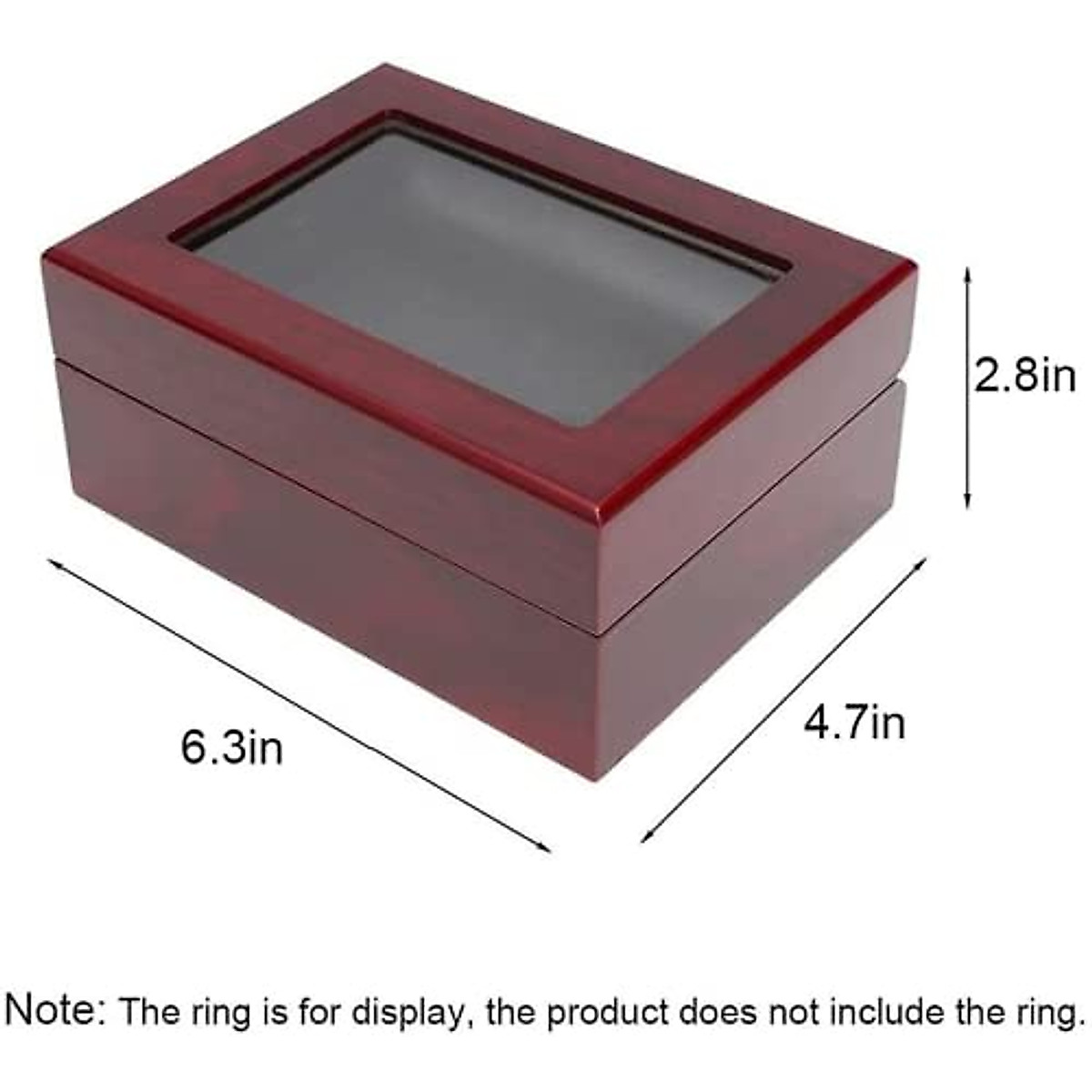 GFZYLQ Ring holder box Wooden Championship Storage Box BaseballCase jewelry organizer travel (9 holes)