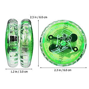 Toyvian Glow in the Dark Light Up Yo-Yo Set for Kids - 6 Pcs LED Light Up Yo Yo Ball Bulk, Flashing Plastic Entertaining Responsive Ball for Beginner Kids Birthday Party Goodie Bag Fillers