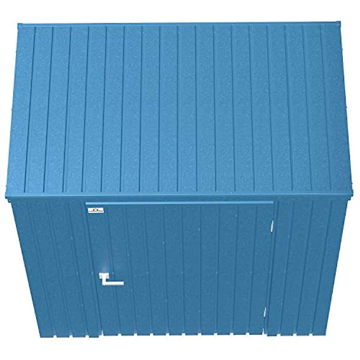 Arrow Shed Elite 6' x 4' Outdoor Lockable Steel Storage Shed Building with Pent Roof, Blue Grey