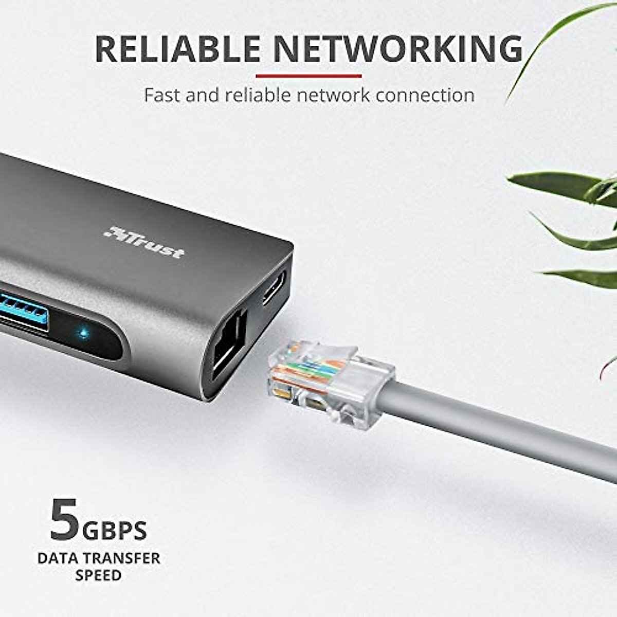 Trust Dalyx 7-in-1 USB-C Multi-Port Adapter - Grey