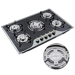 30-Inch 5-Burner Gas Stove Built-In Stove Stove Kitchen LPG/Natural Gas Is Easy To Clean Used To Meet Various Cooking Needs