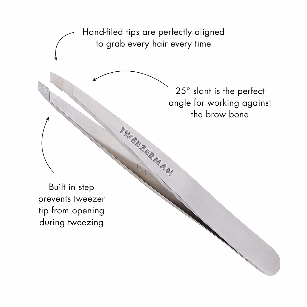 Tweezerman Stainless Steel Slant Tweezer