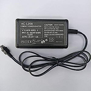 AC-L200 AC Power Adapter Charger for Sony Handycam DCR-SX40, DCR-SX41,DCR-SX44,DCR- SX45,DCR-SX60,DCR-SX63,DCR-SX65,SX83,SX85,DCR-SR42,DCR-SR45,DCR-SR46,DCR-SR47,DCR-SR68