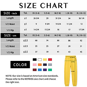 DOTDOG Kids Unisex Soft Brushed Fleece Pull-on Jogger Sweatpants Basic Casual Pants for Boys or Girls (3-12 Years)(Yellow, s)