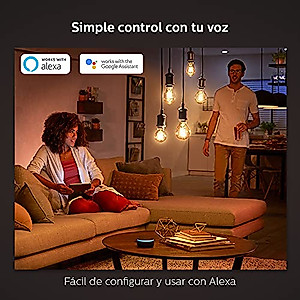 Philips Hue White Ambiance Dimmable Smart Filament G25, Warm-White to Cool-White LED Vintage Edison Globe Bulb, Bluetooth & Hub Compatible (Hue Hub Optional), Voice Activated with Alexa