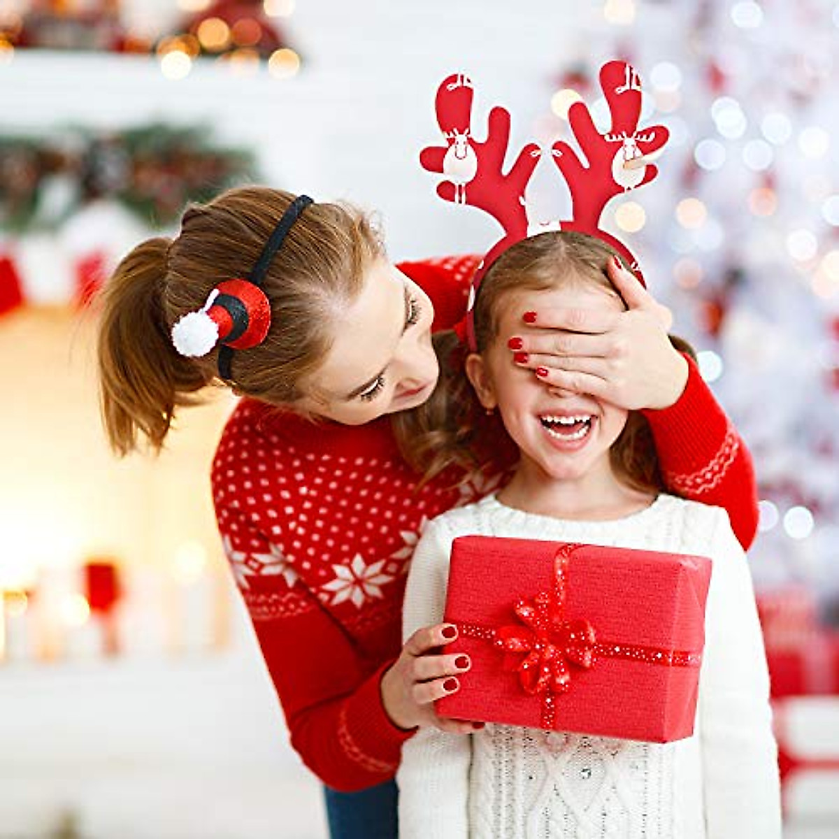 40 Pieces Christmas Fabric Quilting Fabric Squares Fat Quarters Precut Sewing Fabric Patchwork Christmas Tree Snowflake Printed Fabric Scraps for Dress Apron Crafts, 10 x 10 Inch/ 25 x 25 cm