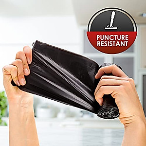 PAMI Large 33-Gallon Trash Bags, Black [60-Pack] - Strong Garbage Bags For Home, Office, Lawn, Commercial, Industrial & Janitorial Use- 33”x40” Trash Can Liners For Kitchen, Bathroom & Outdoor Bins