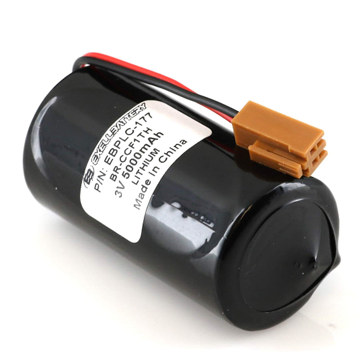 PLC Lithium 3V 2200mAh Computer Backup Battery, Replaces Ge Fanuc CNC 16i, CNC 18i, Cutler Hammer A20B-0130-K106, A98L-0031-0007, Dantona COMP-177, Energy+ BR-CCF1TH, Newark 25C3008, BR-CC7P