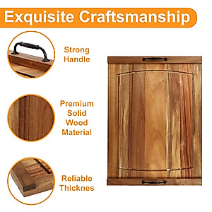 Nisorpa Noodle Board for Gas Stovetop Multifunctional Cover and Tray Noodle Board Stove Cover, Gas Burners Stove Cover Board With Handles,Wood Electric Cooktop Cover Stove Top Protector 30"L x 22"W