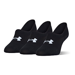 Under Armour Women's Breathe Lite Ultra Low Socks, Multipairs, Black (3-Pairs), Medium