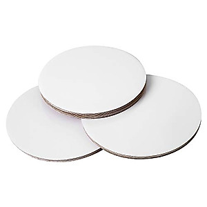 [25pcs] 10" White Cakeboard Round,Disposable Cake Circle Base Boards Cake Plate Platter 10 inch,Pack of 25