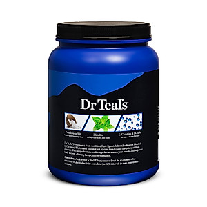 Dr Teal's Pure Epsom Salt, Performance Soak with Menthol, L-Carnitine, & BCAAs, 4 lbs (Packaging May Vary)