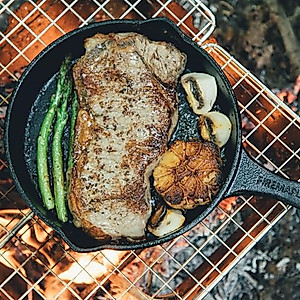 Fire-Maple Blackhawk 6" Cast Iron Skillet - Non-Stick Frying Pan with Even Heat Distribution for Bushcraft,Camping and Home Uses- Portable, Easy Storage - 600ml Capacity